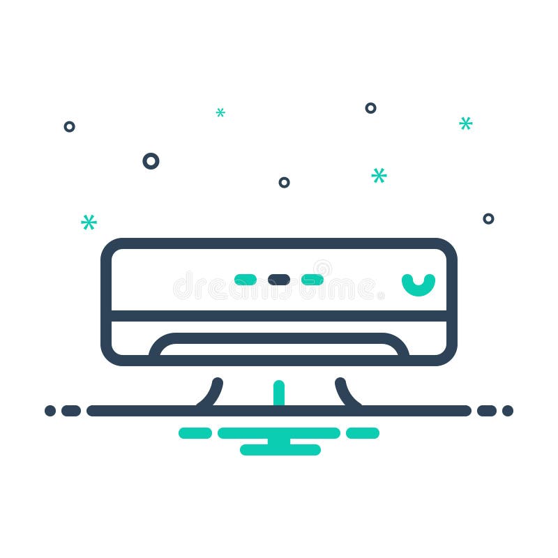 Mix Icon for Conditional, Air Condition and Compressor Stock Vector ...