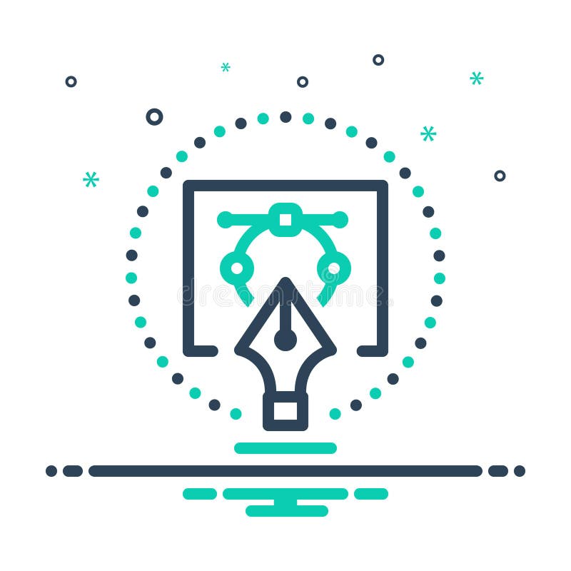 Mix Icon for Design, Drawing and Point Stock Illustration ...