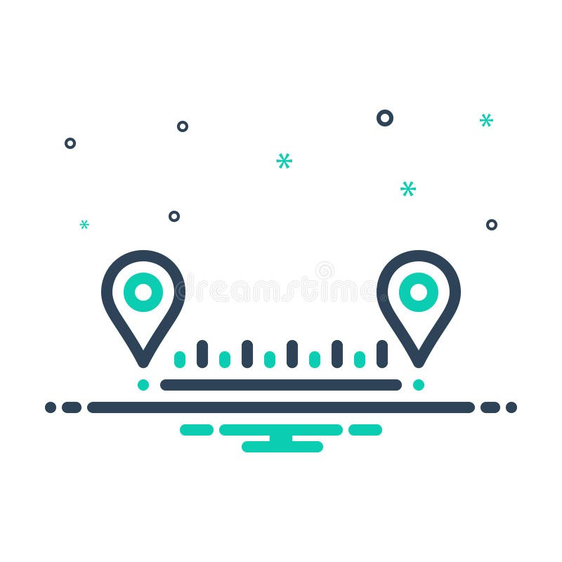 Mix Icon for Distance, Length and Gap Stock Illustration - Illustration ...