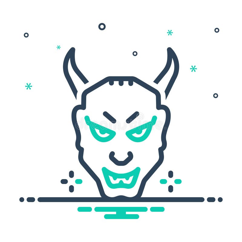 Mix Icon for Evil, Wicked and Danger Stock Vector - Illustration of ...