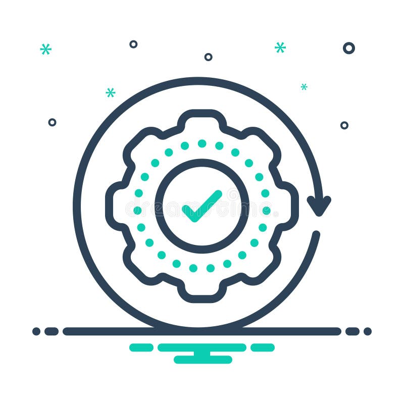 Mix Icon for Executed, Execute and Implement Stock Illustration ...