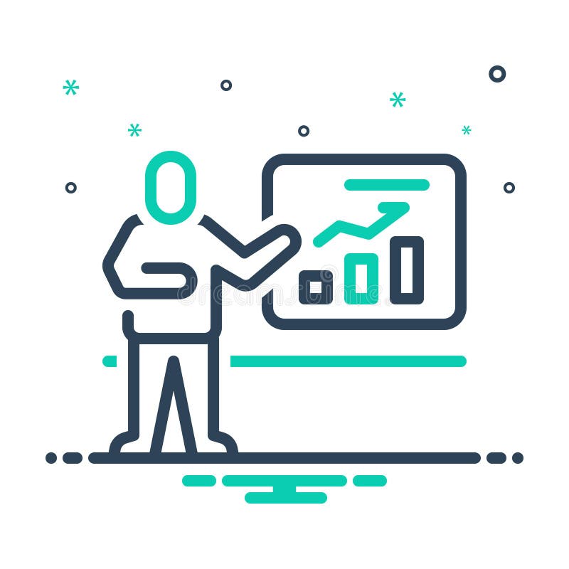 Mix Icon for Explanation, Presentation and Financial Stock Vector ...
