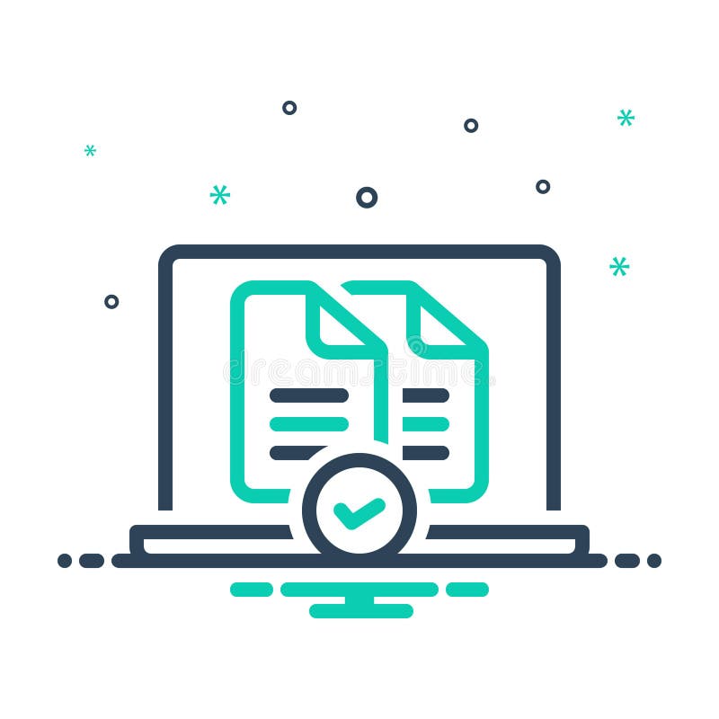 Mix Icon for Files, Document and Computer Stock Illustration ...