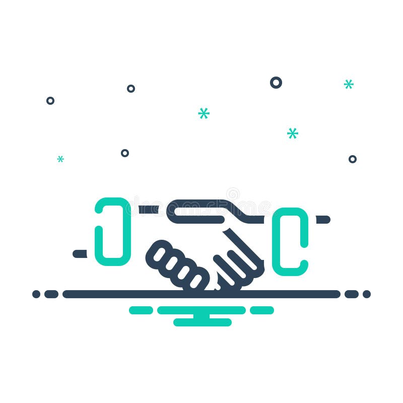 Mix Icon for Helping Hand, Together and Helpful Stock Illustration ...