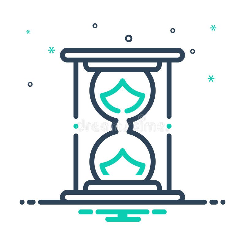 Mix Icon for Hourglass, Instrument and Sand Stock Illustration ...