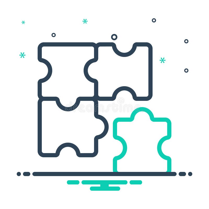 Mix Icon for Involved, Complicated and Complex Stock Illustration ...