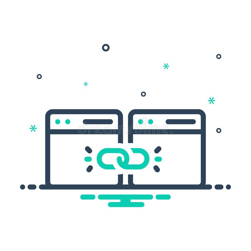 Mix Icon for Link, Website and Attach Stock Illustration - Illustration ...