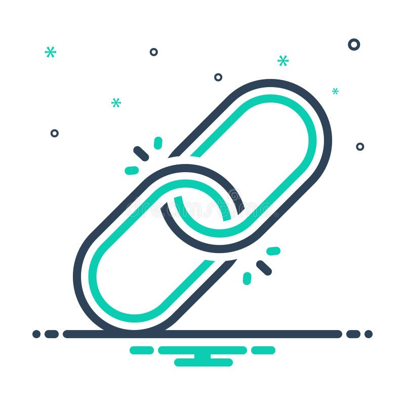 Mix Icon for Link, Strong and Attach Stock Illustration - Illustration ...