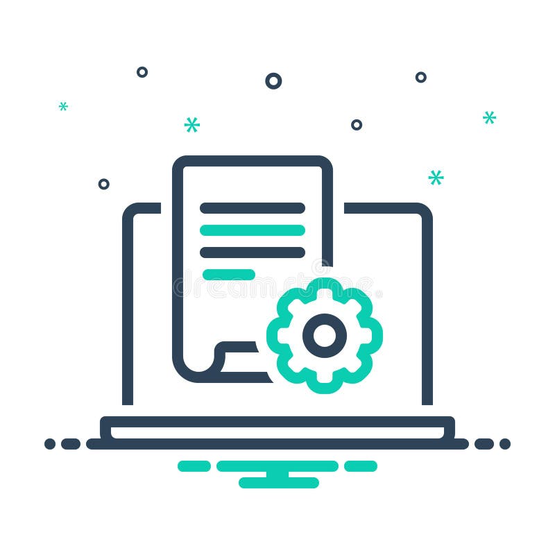 Mix Icon for Project, Deed and Pad Stock Vector - Illustration of ...