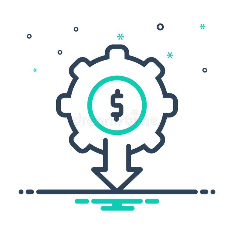 Mix Icon for Reduced, Below and Rate Stock Vector - Illustration of ...