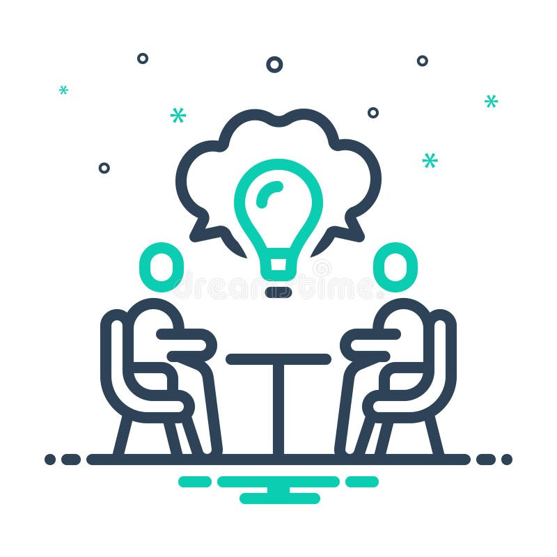 Mix Icon for Share Idea, Teamwork and Conversation Stock Vector ...