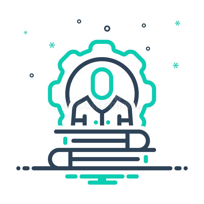 Mix Icon for Skill, Ability and Learning Stock Illustration ...
