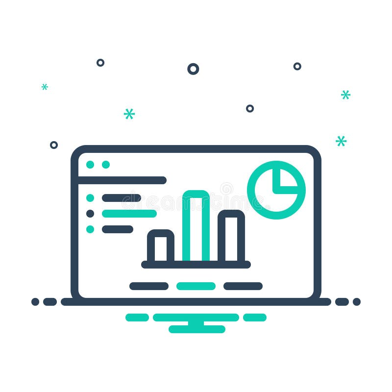 Mix Icon for Slides, Graph and Chart Stock Illustration - Illustration ...