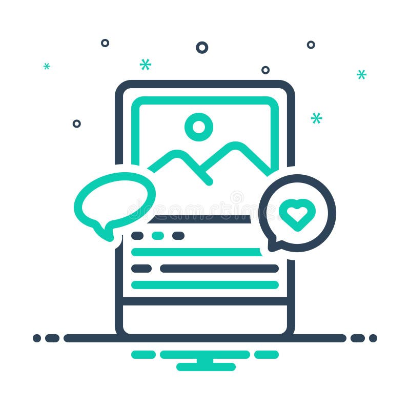 Mix Icon for Social Network, Network and Message Stock Illustration ...