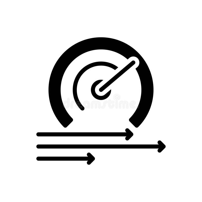 Black Solid Icon for Speed, Motion and Pace Stock Vector - Illustration ...