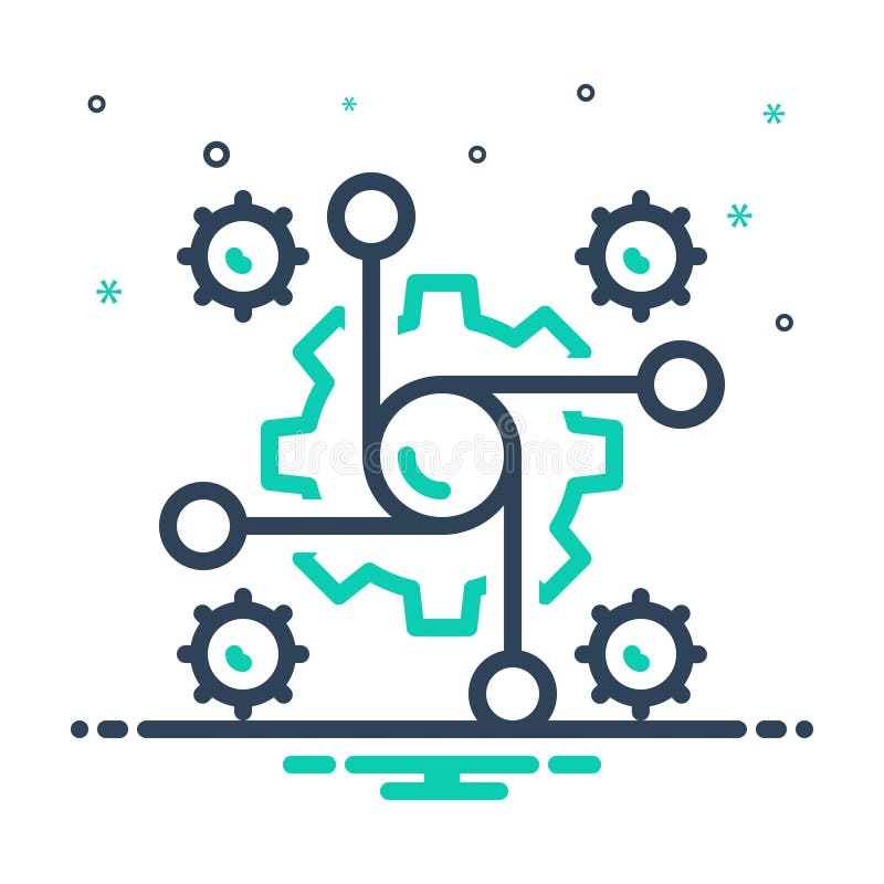 Mix Icon for Synthesis, Protein and Atomic Stock Illustration ...