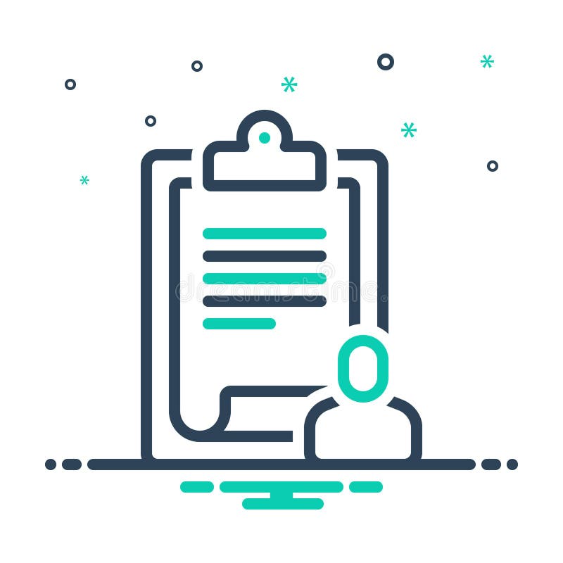 Mix Icon for Task, Deed and Document Stock Illustration - Illustration ...