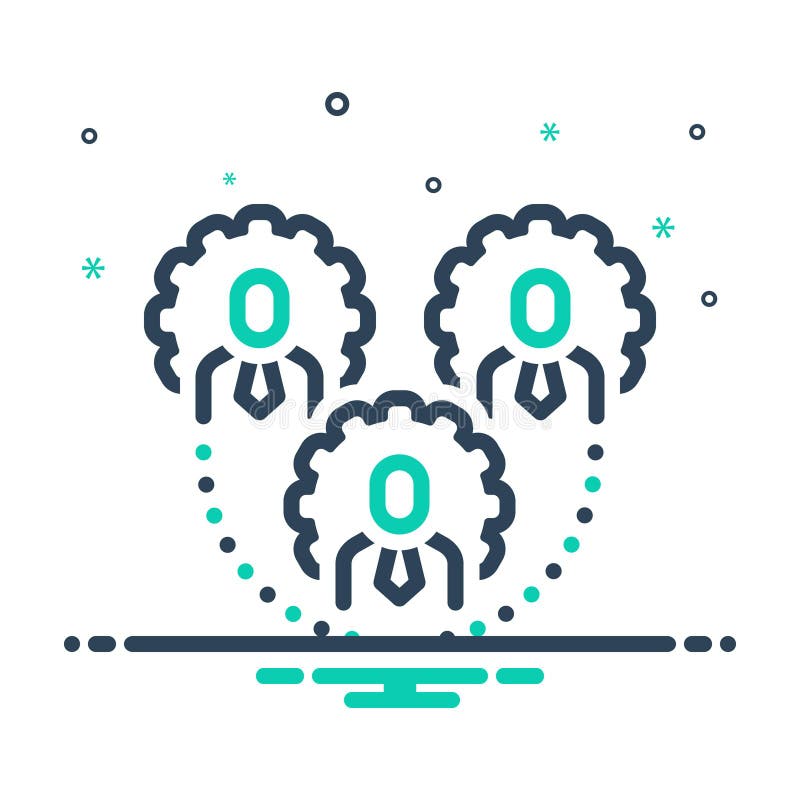 Mix Icon for Teamwork, Staff and Workers Stock Vector - Illustration of ...