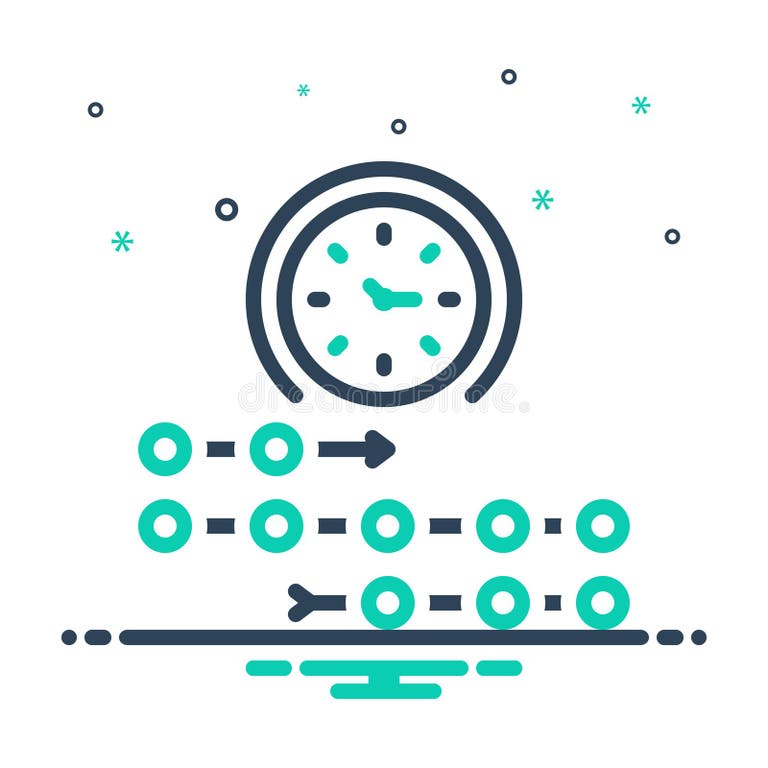 Mix Icon for Timeline, Progress and Deadline Stock Illustration ...