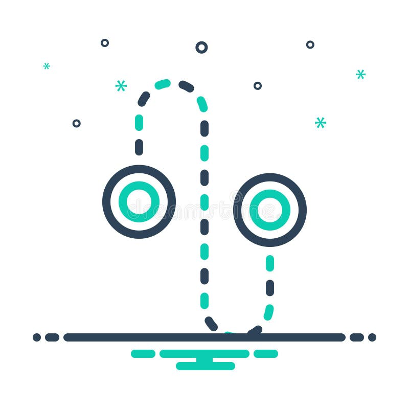 Mix Icon for Trajectory, Route and Motion Stock Vector - Illustration ...