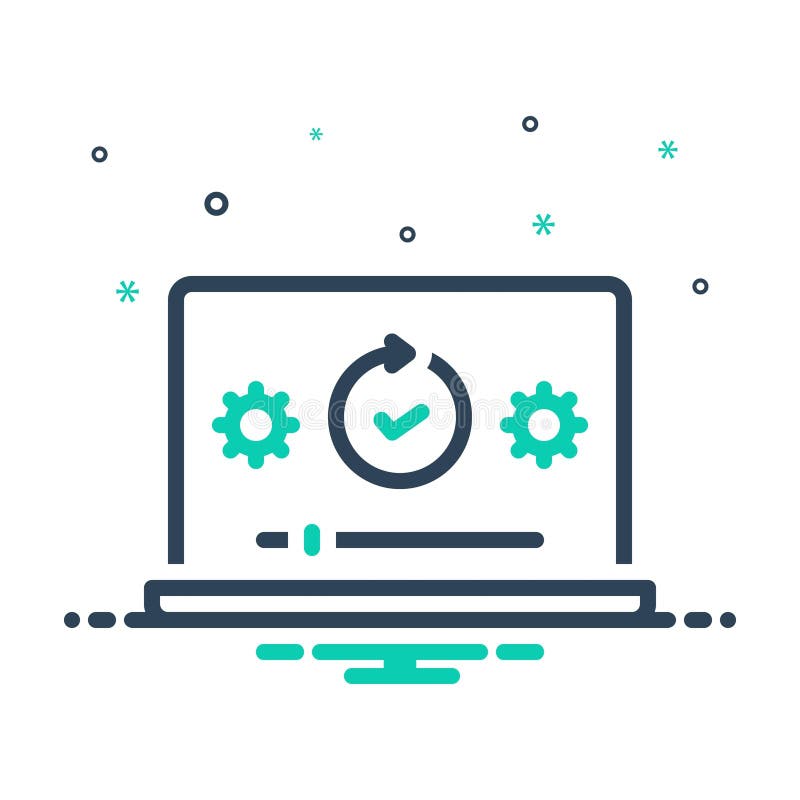 Mix Icon for Updated, Update and Application Stock Vector ...