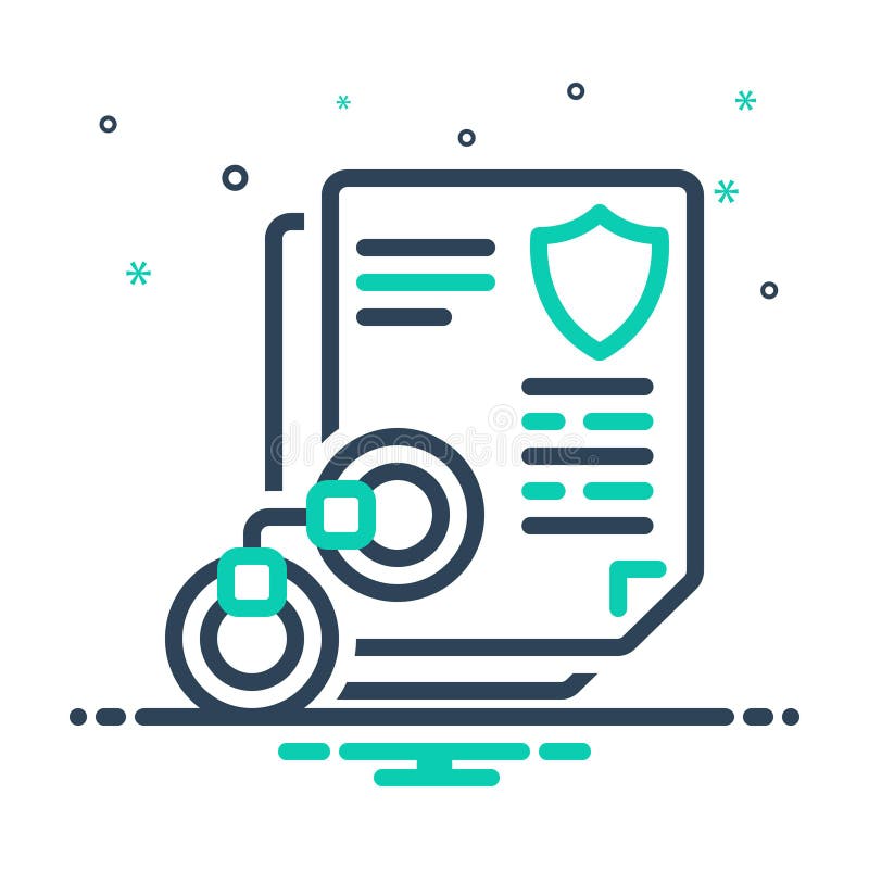 Mix Icon for Warrant, Written Order and Criminal Stock Vector ...