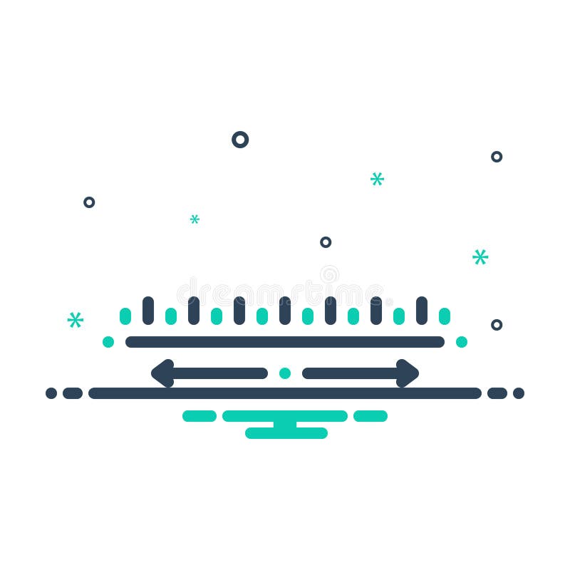 Mix Icon for Width, Broadness and Scale Stock Illustration ...