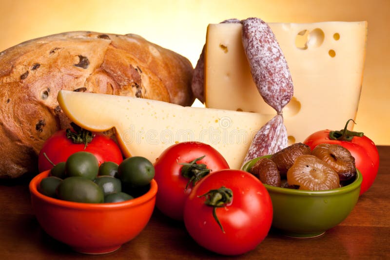 Mix of Italian Appetizers stock image. Image of onion - 23649303