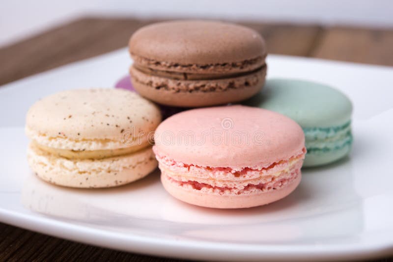 Mix Macaroon stock image. Image of french, biscuit, colors - 61808423