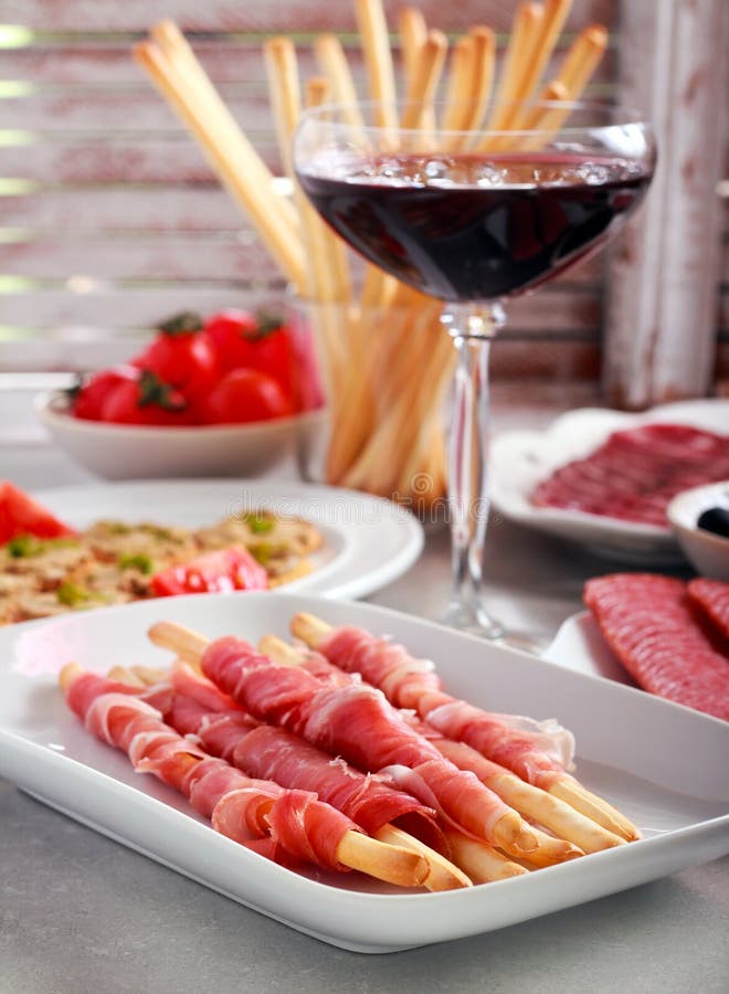 Mix of Meat Products and Appetizers Stock Image - Image of catering ...