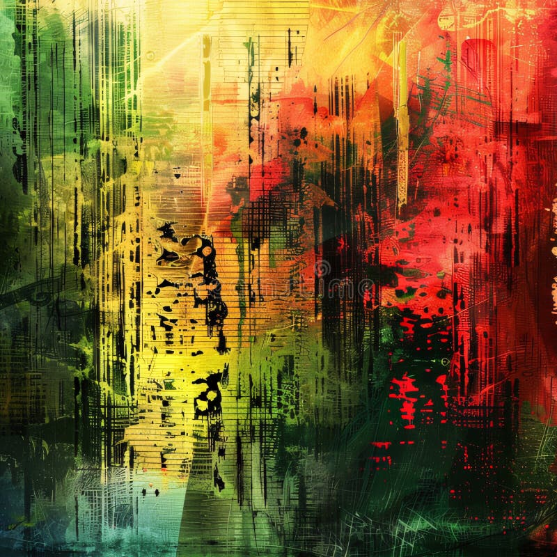 Mix Media Art and Texture Design Abstract Background Stock Illustration ...
