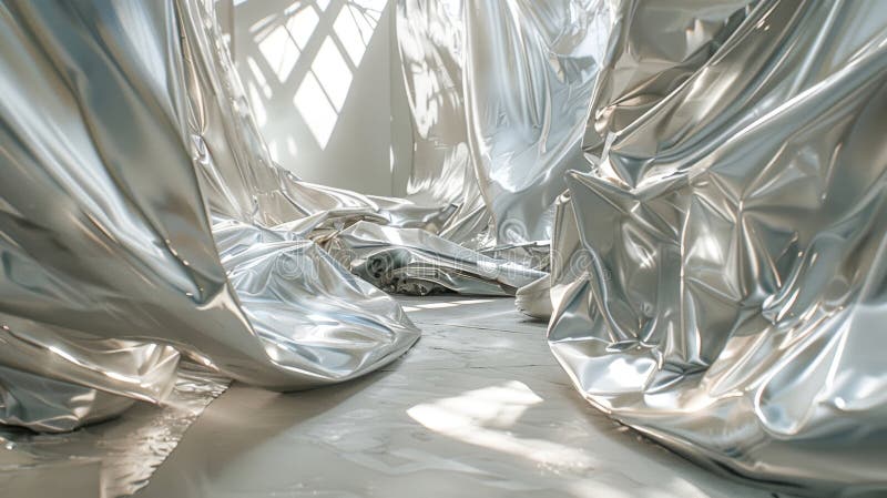 A Mix of Metallic and Fabric Materials Forming a Futuristic and ...