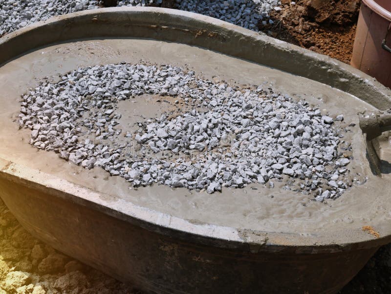 Mix the Mortar in the Bucket Stock Image - Image of foundation ...