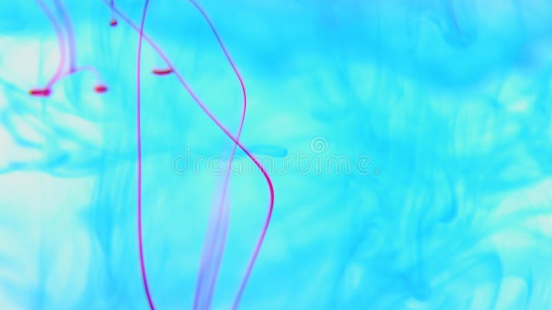 Mix Multicolor Paint Ink Drops in Water Background with Copy Space ...