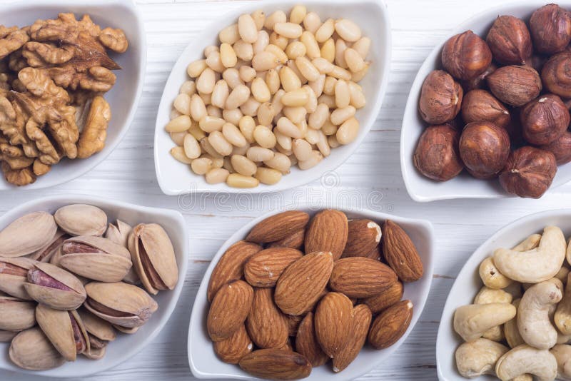 Mix of nuts stock image. Image of pine, ingredient, macro - 129321439