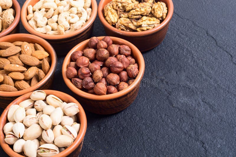 Mix of nuts stock photo. Image of closeup, peanut, macro - 98692134