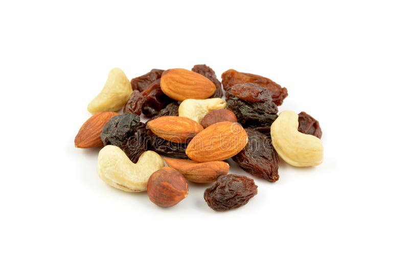 A Mixture of Nuts and Raisins with Almonds Stock Image - Image of ...