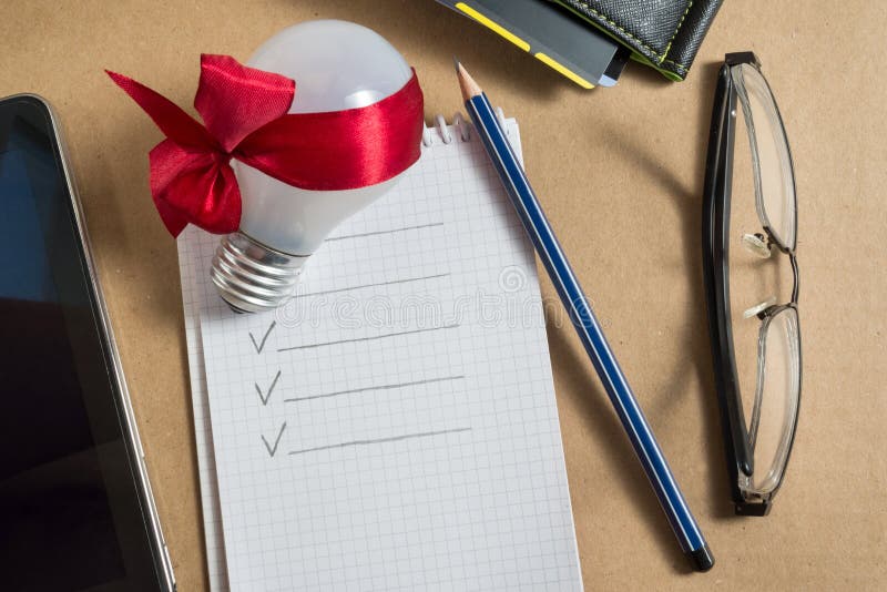 Mix of Office Supplies and Business Gadgets on Office Desk Stock Photo ...