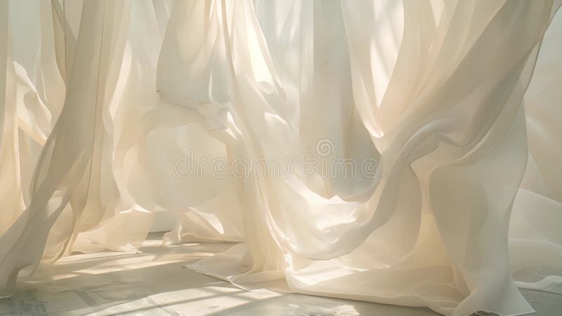 A Mix of and Opaque Fabric Pieces Creating a Play of Light and Shadow ...