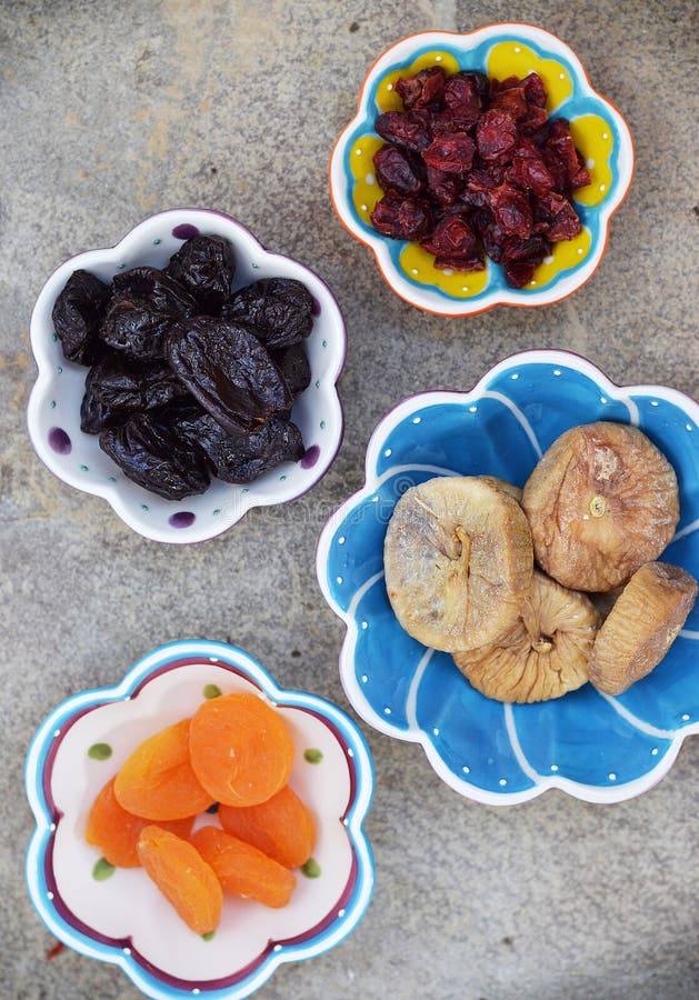 Traditional Dried Fruits in a Glass Tray. Jewish Holiday Tu Bishvat ...