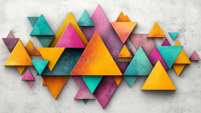 A Mix of Overlapping Shapes in Different Colors, Producing a Textured ...