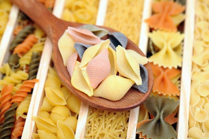 Mix of pasta stock photo. Image of close, calories, cuisine - 29511476