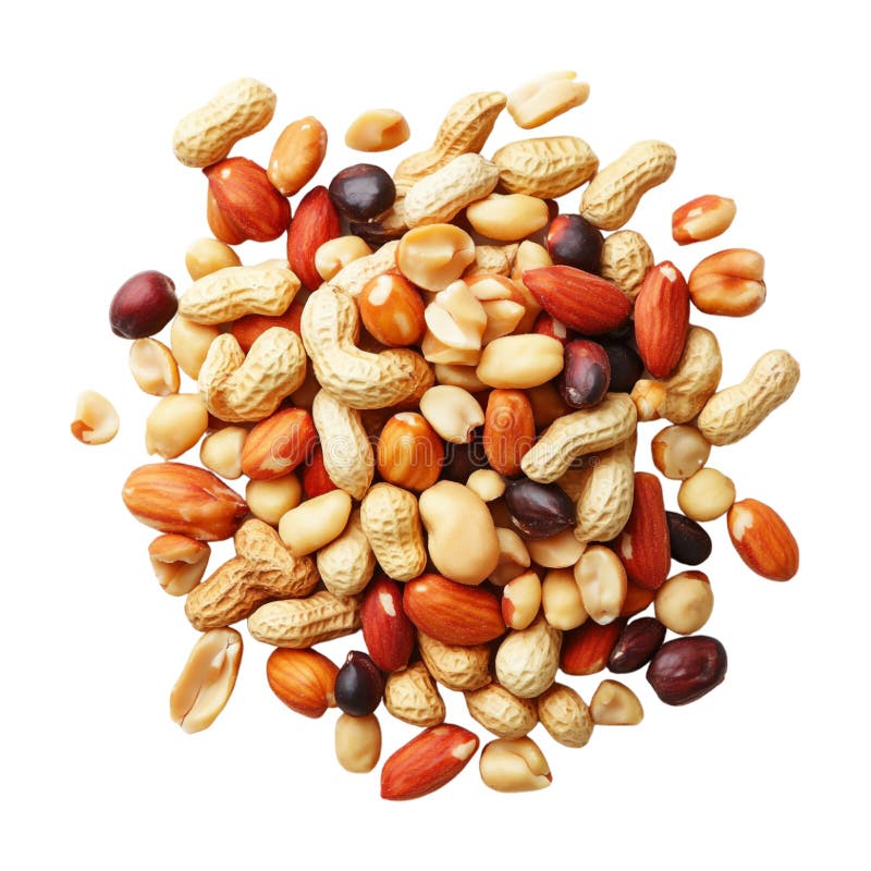 Mix Peanuts on Transparent Background - Ai Generated Stock Illustration ...