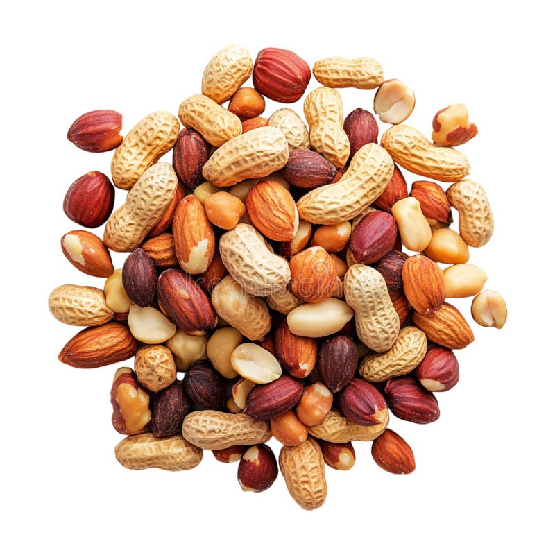 Mix Peanuts on Transparent Background - Ai Generated Stock Illustration ...