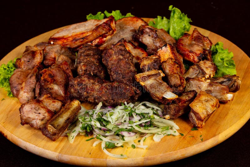 Mix plate barbecue stock image. Image of delicious, meal - 128788919