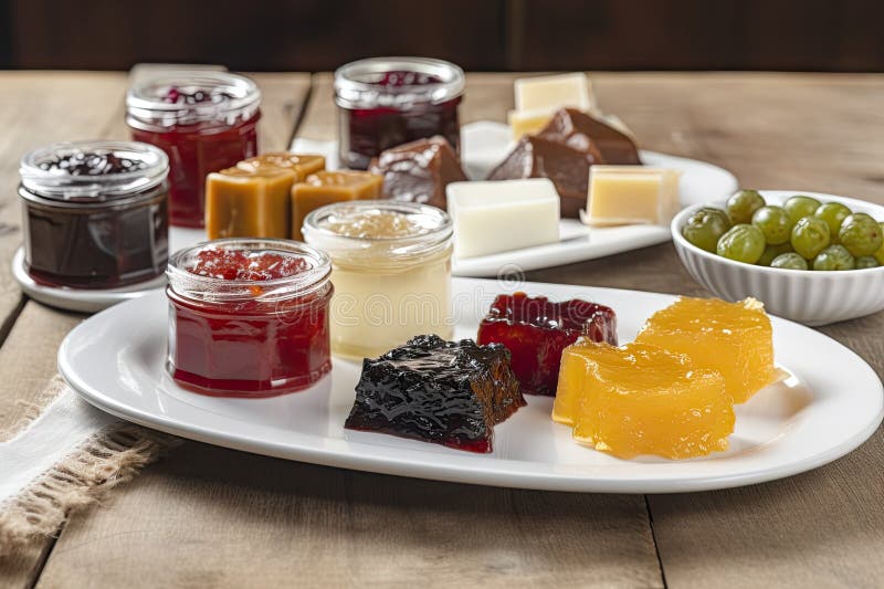 Mix of Preserves in Different Sizes and Shapes, on White Plate Stock ...