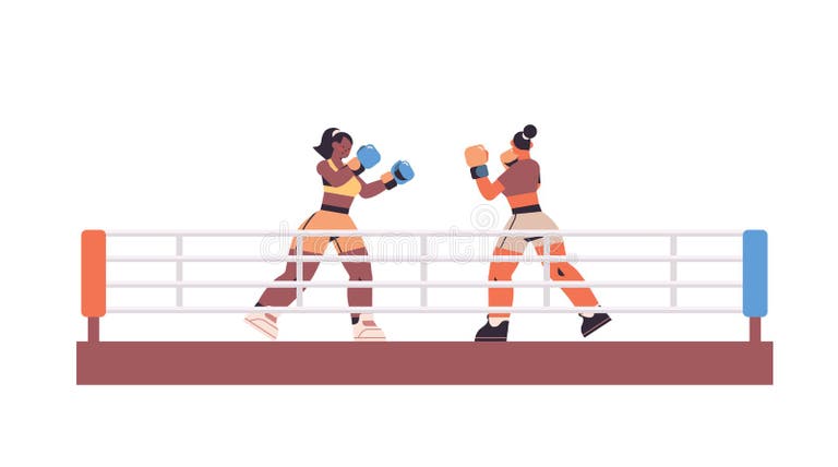 Two Women Boxing Stock Illustrations 95 Two Women Boxing Stock