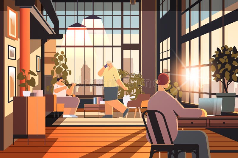 Mix Race Businesspeople Working Together in Creative Open Space ...