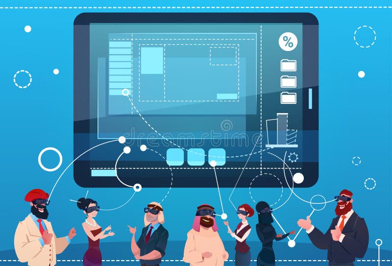 Mix Race People Group Using Gadgets Chat Social Network Communication ...