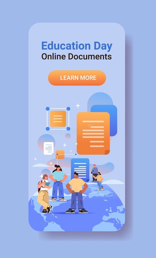 Mix Race Student Sending Documents Online Education Day Live Webinar ...